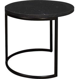 Mäusbacher MÄUSBACHER Couchtisch »Couchtisch rund« Couchtisch rund Durchmesser 60cm, Metallgestell schwarz + Keramik optik schwarz