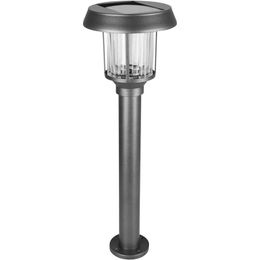 Luxform Gartenleuchte &raquo;Solar-Intelligente Hybrid-Gartenlampe - Oklahoma&laquo; LED-Modul 1 Stk. Aus Aluminium & Glas gefertigt stainless steel