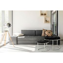 Kayoom Sitzhocker »Hocker Myla 2er-Set, praktisch ineinander schiebbar« Set, 2 Stk. tlg. ineinander schiebbar, rund, gesteppt, mit Zierknöpfen...