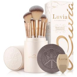 LUVIA COSMETICS Schmink-Set &raquo;Prime Vegan Champagne&laquo; Kosmetikpinsel-Set champagnergold professionelles Make-up Kit mit edler Aufbewahrung