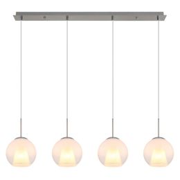 Globo LIGHTING Hängeleuchte »BARRY« E27 1 Stk. Hängelampe/Pendelleuchte/Esszimmer/Wohnzimmer/Esstisch Nickel matt