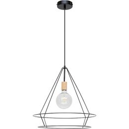 BRITOP LIGHTING Hängeleuchte »Casa Triango« E27 1 Stk. Dekorative Leuchte aus Metall, passende LM E27 / exkl., Made in Europe holzfarben