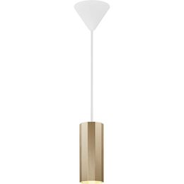 Nordlux Pendelleuchte »Alanis« GU10 1 Stk. Minimalistisches Design, 10-seitiges Profil, matt-schwarz messingfarben