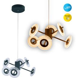 N&auml;ve N&Auml;VE LED Pendelleuchte &raquo;Discus&laquo; 1 Stk. Warmwei&szlig; LED 6flg., dimmbar per Wandschalter in 3 Stufen, H: ca. 150 cm schwarz