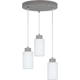 Spot-Light SPOT LIGHT Pendelleuchte »KARLA« E27 1 Stk. Hängeleuchte, Lampenschirm aus hochwertigen Glas, Betonelemente grau/transparent