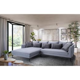 exxpo - SOFA FASHION Ecksofa »Piazza, elegant und edel, Designsofa mit tollem Sitzkomfort, « Longchair Ecke in hochwertiger Verarbeitung, Stellmaße...