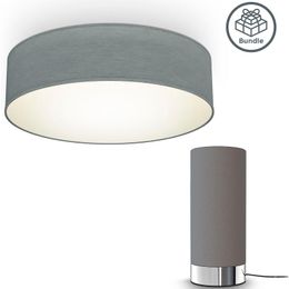 B.K.LICHT Deckenleuchte E27 2 Stk. grau