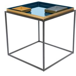 Kayoom Beistelltisch »Famosa, Metall-Beistelltisch in quadratischer Form« 1 Stk. tlg. Bunter Tisch, Schalenmaße: 11 x 11 x 2 / 15, 8 x 11 x 2 cm...