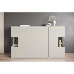 Inosign Sideboard »Kenia« 1 Stk. tlg. Sideboard mit 3 Schubladen, 6 Fächern, Glastüren, Breite 150 cm kaschmir