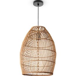 Paco Home Pendelleuchte »VIHMA« E27 Rattan Pendellampe Korb Esstischlampe Natürlich LED Boho Rustikal E27 Braun