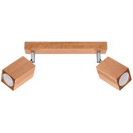 SOLLUX LIGHTING Deckenleuchte »KEKE« GU10 1 Stk. beweglicher Lampenschirm Eiche