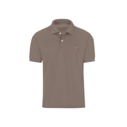 TRIGEMA Poloshirt »Poloshirt DELUXE Piqué« 1 Stk. tlg. taupe M M DELUXE-Piqué-Qualität