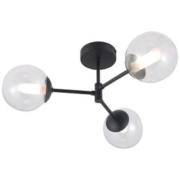 Brilliant Deckenleuchte »Gitse« G9 1 Stk. Deckenlampe Ø 49 cm, G9, Metall/Glas schwarz matt