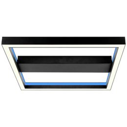 Brilliant Deckenleuchte »Icarus« LED-Modul 1 Stk. Farbwechsler 50 x 50 cm, dimmbar, CCT, RGB, 3900 lm, Fernbedienung, Metall sand/schwarz 0