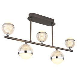 Globo LIGHTING LED Deckenleuchte »UNTSY« LED-Modul 1 Stk. Deckenlampe/Wohnzimmer/Schlafzimmer/modern titanfarben gebürstet