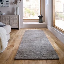 FLAIR RUGS Wollteppich &raquo;Harris Boucle&laquo; rechteckig 12 mm H&ouml;he handgefertigt grau Obermaterial: 100% Wolle B : 80 cm 1 Stk.