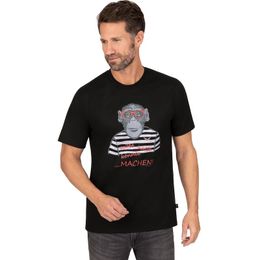 TRIGEMA T-Shirt »T-Shirt mit großem Affen-Aufdruck« 1 Stk. tlg. schwarz XL XL DELUXE-Single-Jersey