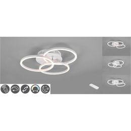 REALITY LEUCHTEN LED Deckenleuchte »Circle« LED-Board 1 Stk. warmweiß - kaltweiß Deckenlampe weiß matt mit schwenkbaren Ringen / inkl....