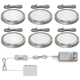 B.K.LICHT Unterschrankleuchte »BK_UL1187 6er Set LED Unterbauleuchten, 1, 8W, 170lm« LED-Modul 6 Stk. Warmweiß 3.000K warmweißes Licht, 6x...