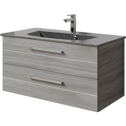 SAPHIR Waschtisch »Serie 6025 Mineralmarmor-Waschtisch mit Unterschrank, 97 cm breit« 2 Stk. tlg. Waschplatz mit 2 Schubladen, hängend,...