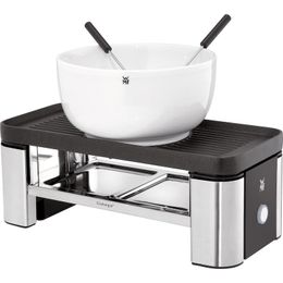 WMF Raclette und Fondue-Set »KÜCHENminis für Zwei« 3 Stk. Raclettepfännchen 370 W Wende-Grillplatte, Pfännchen, Keramikschale für Fondue...