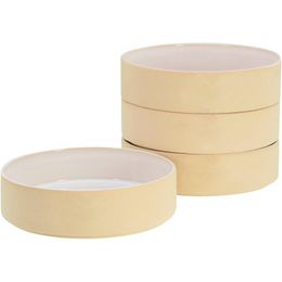 Creatable Schale »Futuro« 4 Stk. aus Steinzeug Pastabowl, Salatschale, Servierschale, Snackschale, Ø 19 cm sand-weiß