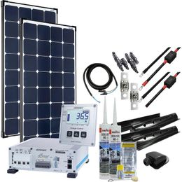 OFFGRIDTEC Solaranlage &raquo;mTriple S mit 2 x 120W Solarmodul 30/20/250 Votronic Triple Charger&laquo; mit 1247 Charge Control Display, f&uuml;r Wohnmobile...