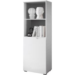 BEGA OFFICE Aktenschrank &raquo;Spice&laquo; Mehrzweckschrank mit Griffmulden, 50x145 cm wei&szlig; Holzwerkstoff, MDF