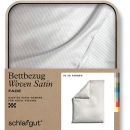 Schlafgut Bettbezug »Woven Satin Fade mit feinen Streifen« mit Farbverlauf, Mix & Match: passender Kissenbezug erhältlich Full White / Sand Light...