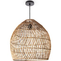 Paco Home Pendelleuchte »ORNA« E27 Pendellampe Rattan Korb Boho Modern Esszimmerlampe Natur Vintage E27 Braun