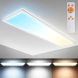 B.K.LICHT LED Deckenleuchte »BK_PL1496 LED Deckenlampe, Dimmbar, LED Panel mit Fernbedienung« LED-Modul 1 Stk. warmweiß - kaltweiß...