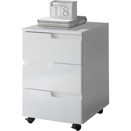 BEGA OFFICE Rollcontainer &raquo;Spice&laquo; mit Griffmulden, 3 Schubladen & 2 feststellbaren Rollen, 40x60 cm wei&szlig;