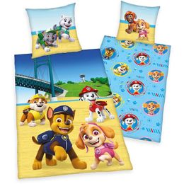 PAW PATROL Kinderbettwäsche »« 2 Stk. tlg. mit süßen Hunden blau Obermaterial: 100% Baumwolle B/L: 135 cm x 200 cm
