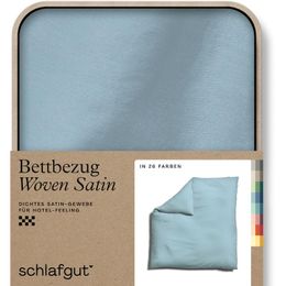 Schlafgut Bettbezug »Woven Satin« besonders dicht gewebt, Mix & Match: passender Kissenbezug erhältlich Blue Light Obermaterial: 100% Baumwolle...