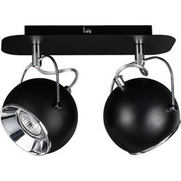 Spot-Light SPOT LIGHT Deckenleuchte »BALL« GU10 Warmweiß Inklusive LED-Leuchtmittel, Schwenkbare und flexible Spots, Made in EU schwarz/chromfarben