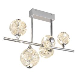 Globo LIGHTING LED Deckenleuchte »VIRINA« LED-Modul 1 Stk. Warmweiß Deckenlampe/Kristalle/Wohnzimmer/Essbereich/LxBxH: 610x300x460mm verchromt