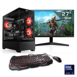 CSL Gaming-PC-Komplettsystem »AeroVision V24449« 27 ′′ Intel GeForce RTX 5070 32 GB RAM 1.000 GB SSD schwarz Inkl. 27 Zoll Full-HD Monitor, Maus,...