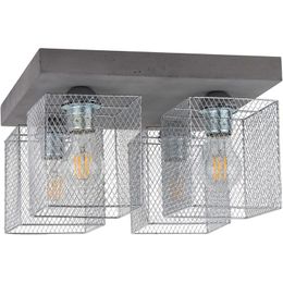 Spot-Light SPOT LIGHT Deckenleuchte »GITTAN« E27 1 Stk. Echtes Beton, Naturprodukt - Handgemacht, Loft style grau/chromfarben