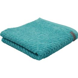 Ross Handtuch &raquo;Smart&laquo; Uni-Rippe mit Velourslabel blau Frottier, Obermaterial: 100% Baumwolle