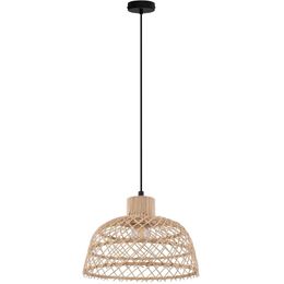 Eglo Hängeleuchte »Ausnby« E27 braun / Ø37 x H110 cm / exkl. 1 x E27 (max. 40W) / geflochtenes Holz natur