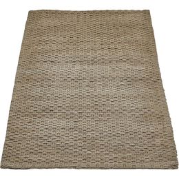 LUXOR living Wollteppich &raquo;Nora&laquo; rechteckig 10 mm H&ouml;he Handweb-Teppich, Flachgewebe, handgewebt, reine Wolle taupe Obermaterial: 100% Wolle B : 70...