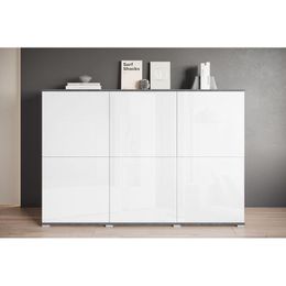 Inosign Highboard »Kenia, moderne grifflose Hochkommode mit 6 Türen, Breite 180 cm« 1 Stk. tlg. Push-to-Open-Fronten, höhenverstellbaren...