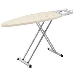 Rowenta Bügelbrett »Pro Comfort« Bügelfläche 47 cmx130 cm extra-stabiles Design, bis zu 40 kg belastbar, höhenverstellbar metallfarben, beige