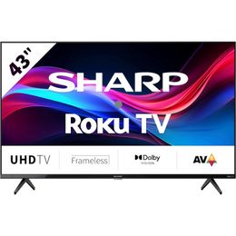 Sharp LED-Fernseher »4T-C43GJx« 108 cm/43 Smart-TV schwarz Anschlüsse: 3x HDMI 2.1 (mit eARC), 2x USB, Antenneneingang, Satelliteneingang, WLAN,...