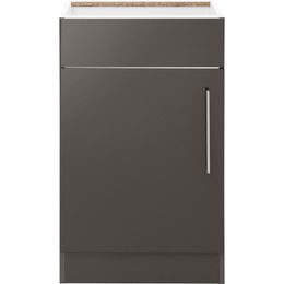 Wiho-K&uuml;chen WIHO K&Uuml;CHEN Sp&uuml;lenschrank &raquo;Cali&laquo; 50 cm breit, ohne Arbeitsplatte Front: Anthrazit Glanz, Korpus: Anthrazit matt