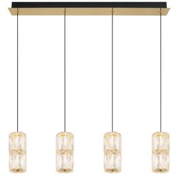 Globo LIGHTING LED Pendelleuchte »STEFANIE« LED-Modul 1 Stk. Warmweiß Hängelampe/Hängeleuchte/Wohnzimmer/Esstisch/elegant goldfarben antik