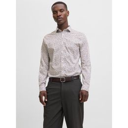 Jack & Jones JACK & JONES Langarmhemd »JPRBLABLACKPOOL STRETCH AOP LS SHIRT SN« White S - N-Gr N-Gr S Cooles Hemd von Jack & Jones
