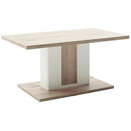 MCA furniture Couchtisch »SANTERNO Couchtisch mit Säule« 1 Stk. tlg. Tisch, Soft White/Viking Oak, mit Säule, belastbar 50kg, Breite 95 cm Viking...