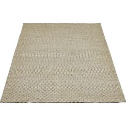 LUXOR living Wollteppich &raquo;Nora&laquo; rechteckig 10 mm H&ouml;he Handweb-Teppich, Flachgewebe, handgewebt, reine Wolle greige Obermaterial: 100% Wolle B : 160...