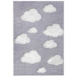 PRIMAFLOR-IDEEN IN TEXTIL Kinderteppich »NAVAJO - Clouds« rechteckig 35 mm Höhe Hoch-Tief-Effekt, Motiv Wolken, Kinderzimmer wollweiß Obermaterial:...